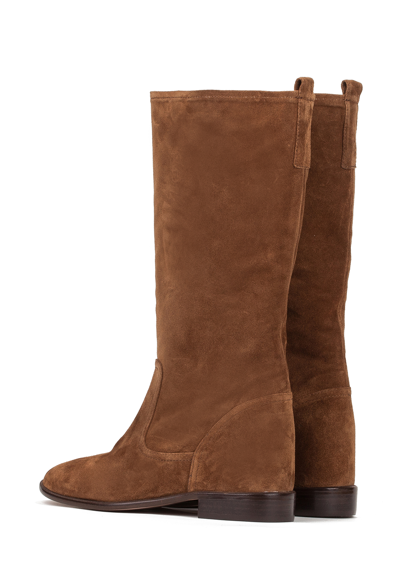 Botas marrones con cuña interior-tienda de zapatos mujer Pura López ...