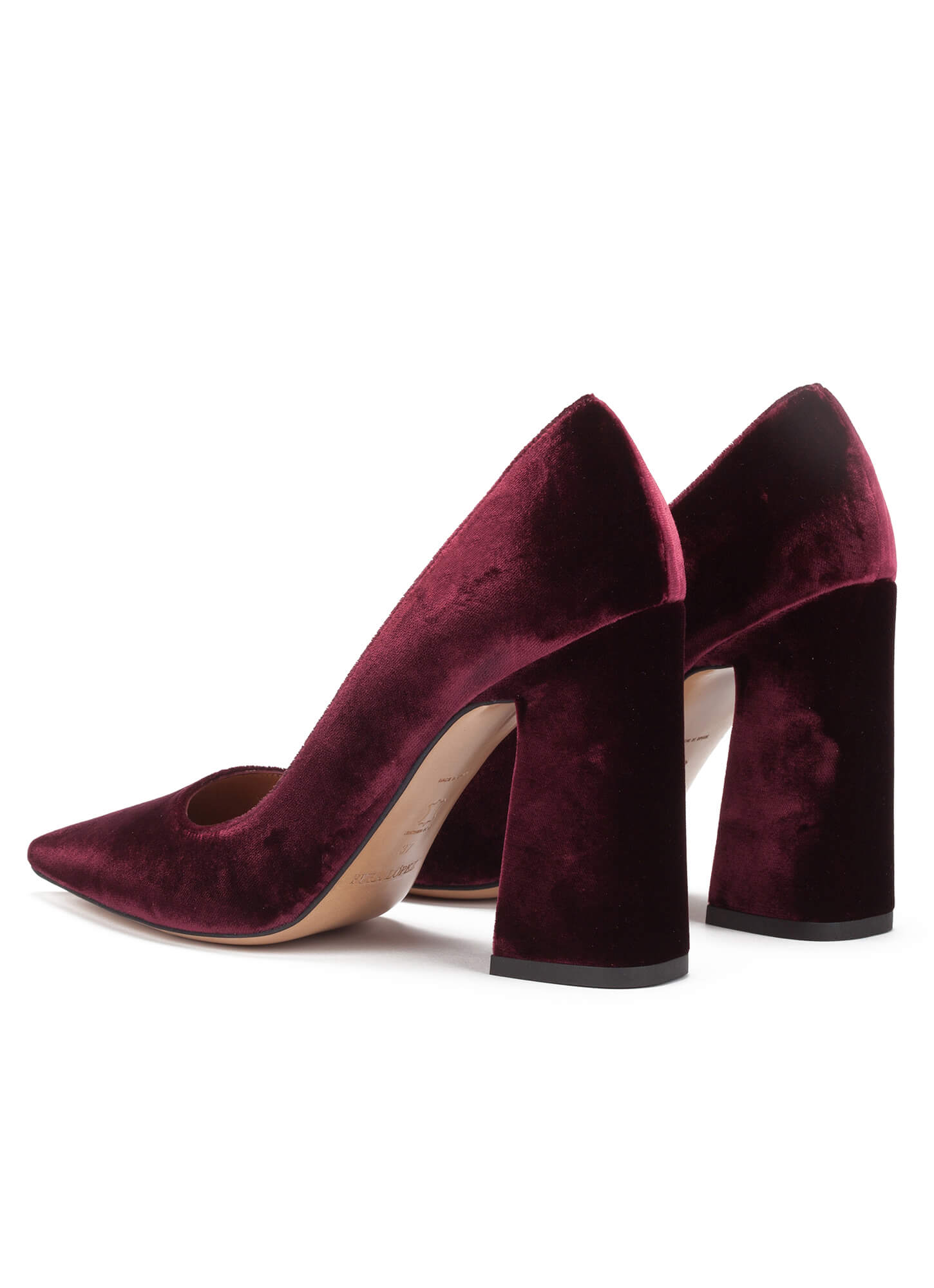 Burgundy Block Heels